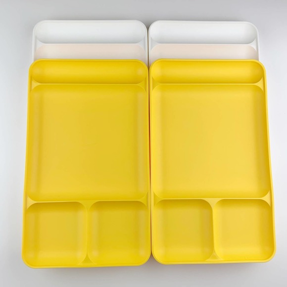 Tupperware | Dining | Tupperware Divided Trays Plates Lunch Tv Dinner ...